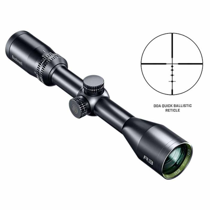 R3 3-9x40 DOA Quick Ballistic BDC Reticle Riflescope Bushnell