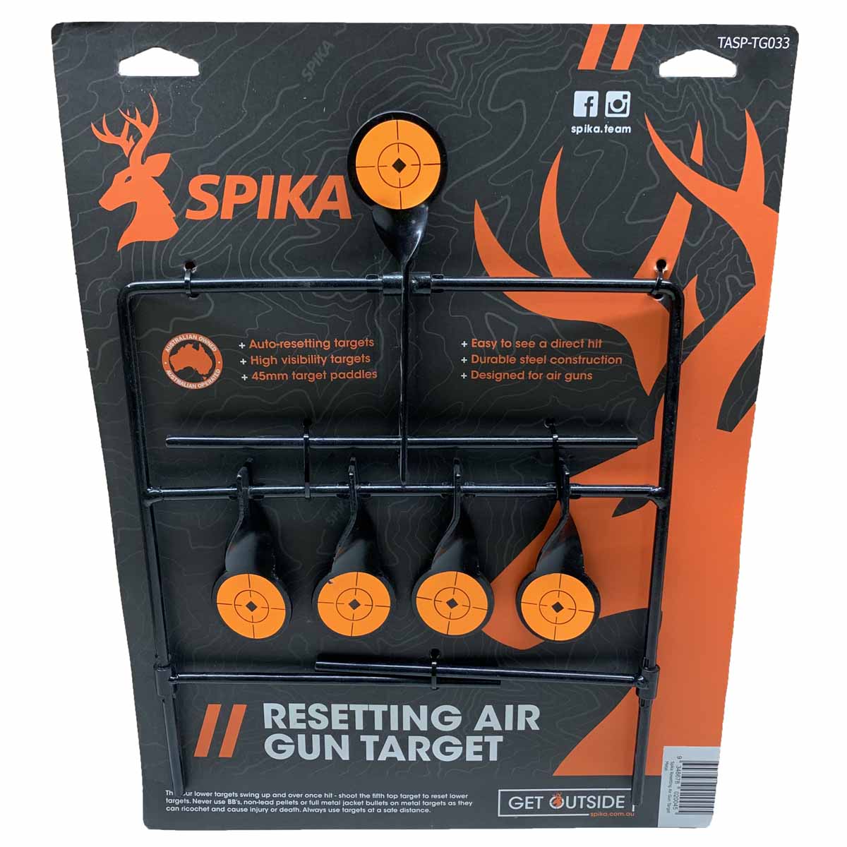 Spika .22 Rimfire Resetting Target | LAWGEAR Australia